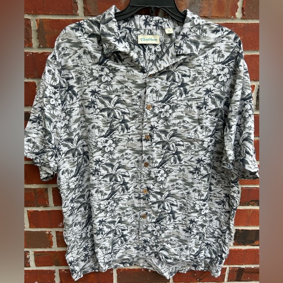 Caribbean | Shirts | Caribbean Mens Short Sleeve Button Down Hawaiian ...